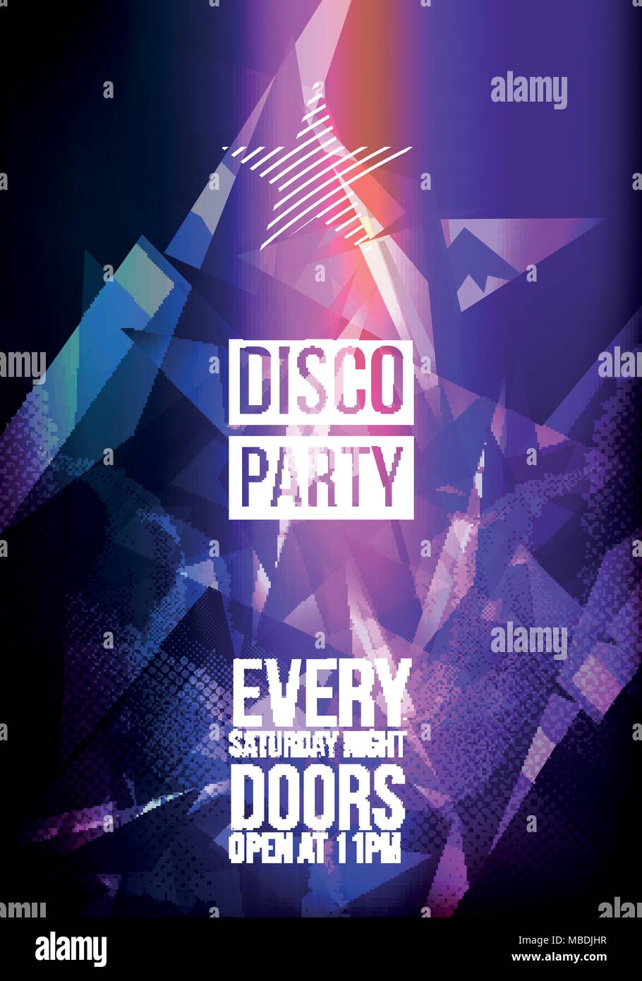 Disco Party Background - Vector Illustration Stock Vector Image & Art ...