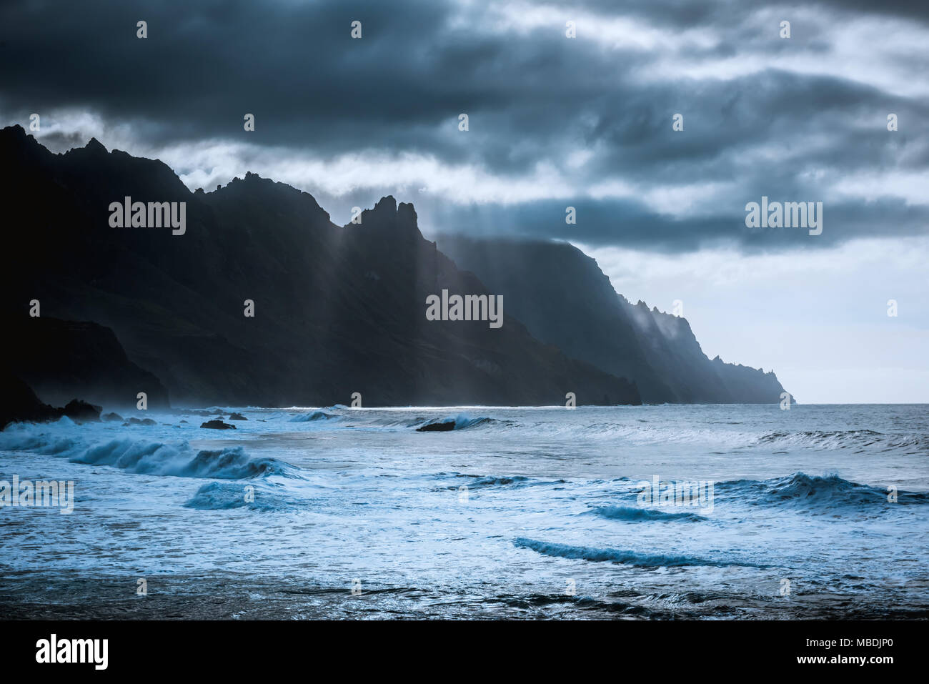 Tenerife ocean sunset canary islands Stock Photo - Alamy
