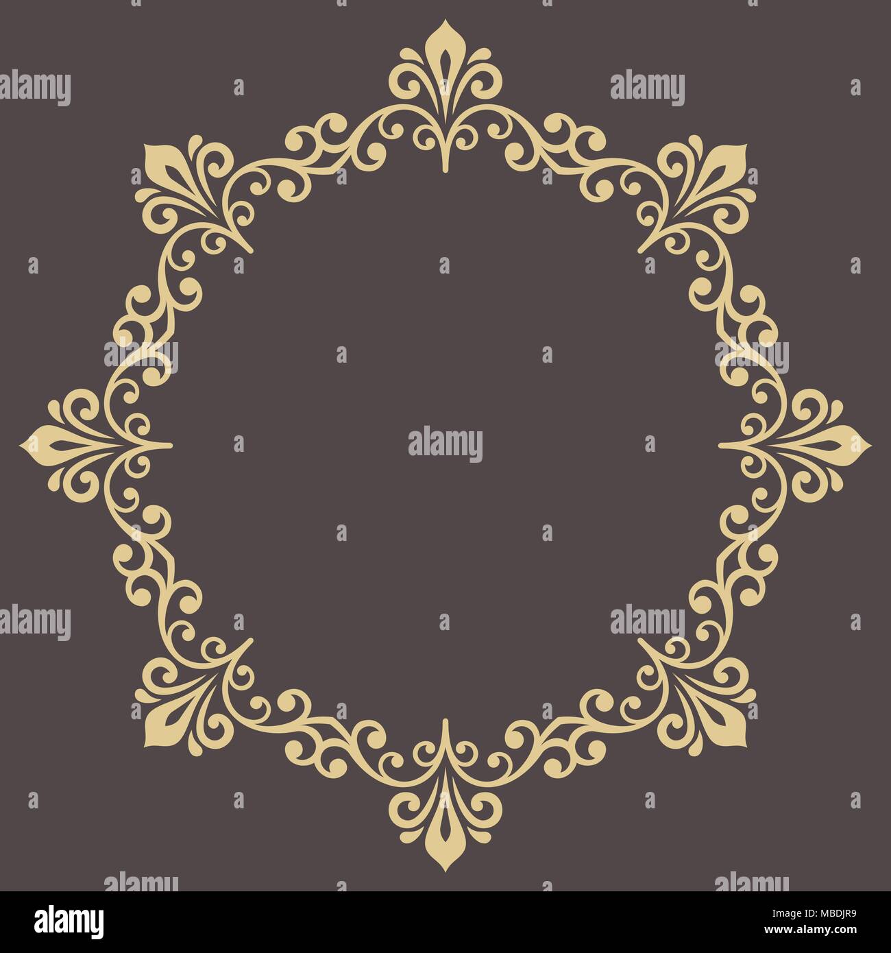 Floral Modern Vector Round Frame Stock Vector Image & Art - Alamy