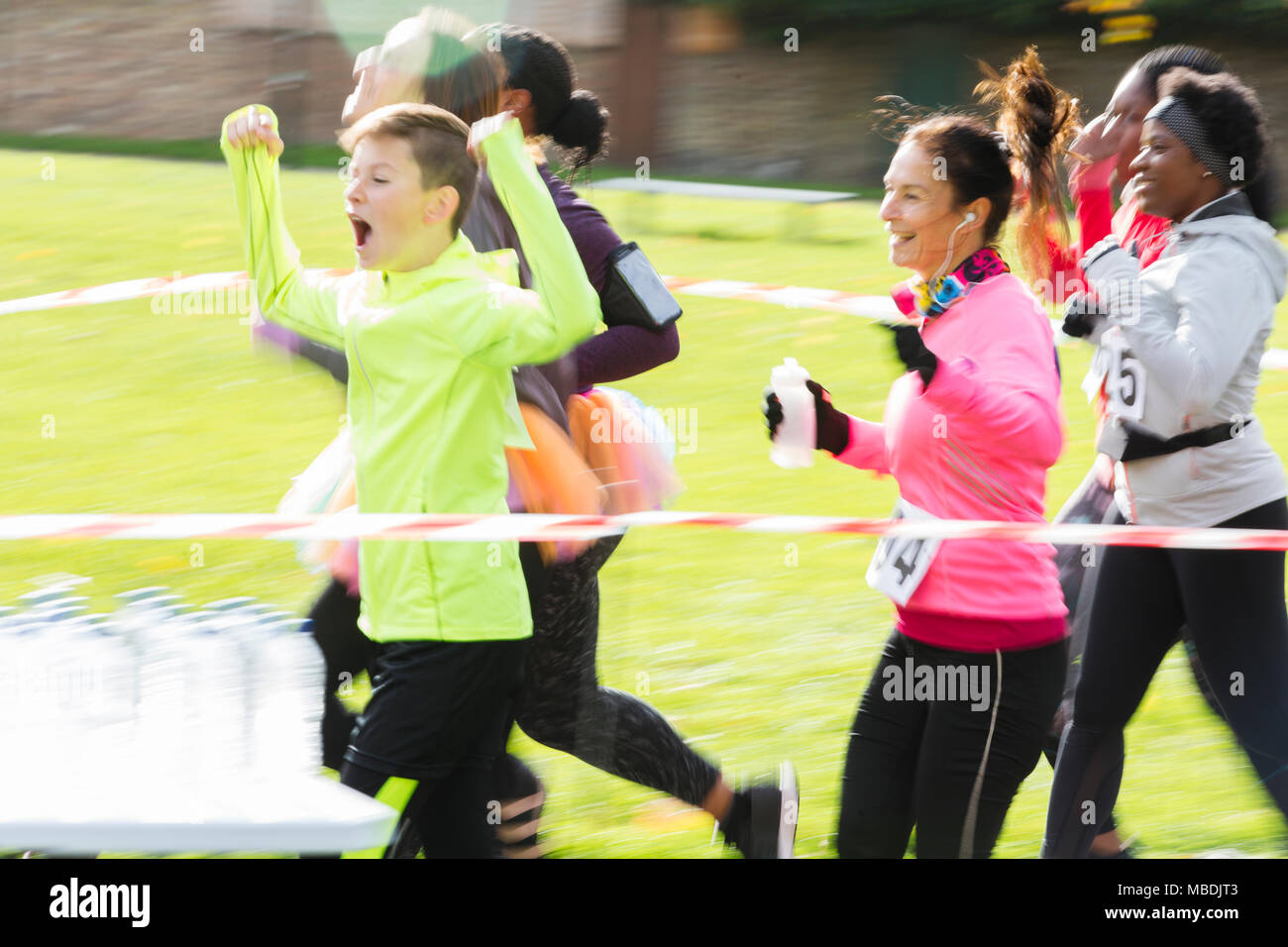 Charity run boy hi-res stock photography and images - Alamy
