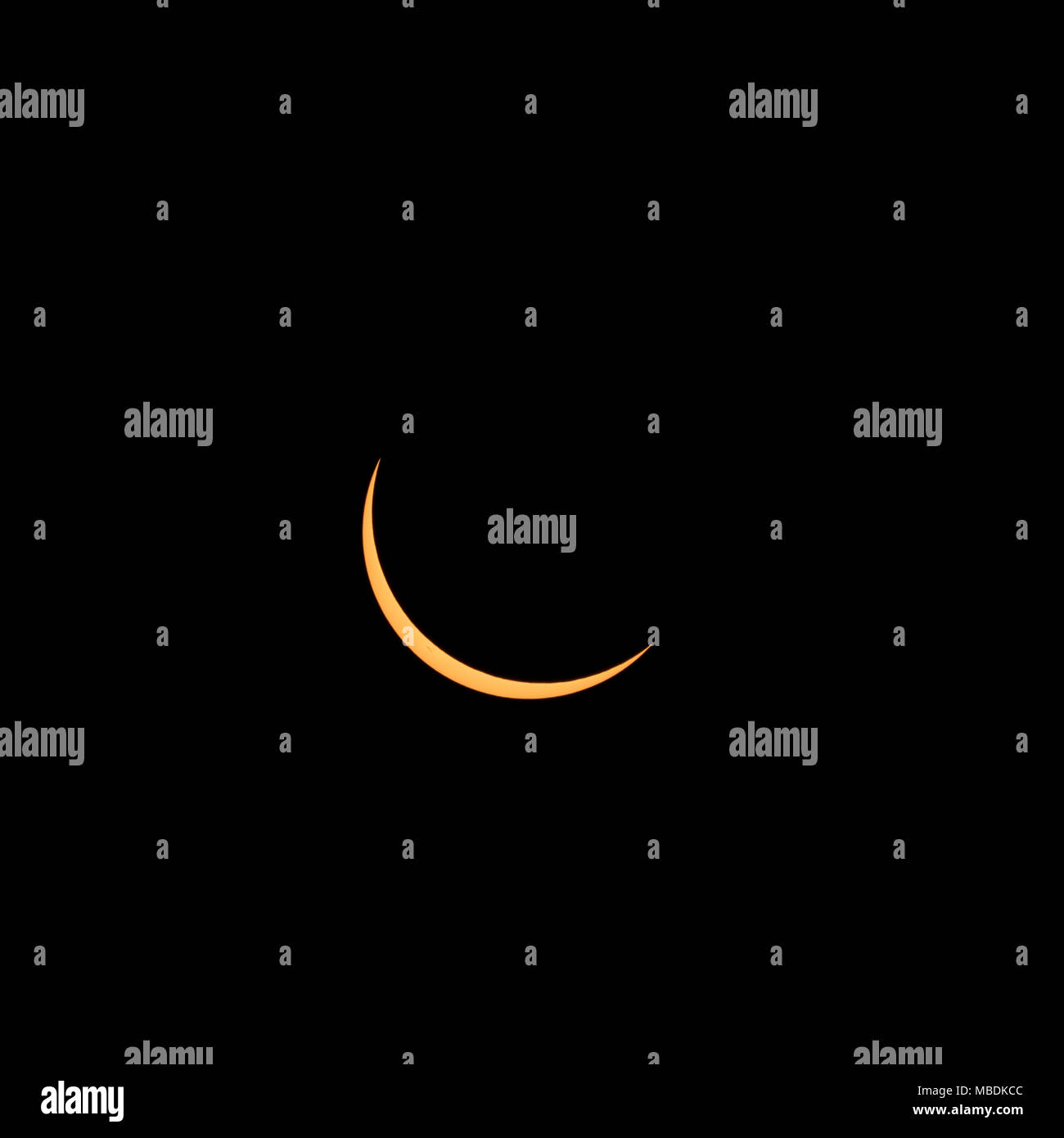 The partial eclipse phase before the total solar eclipse of August 21 ...