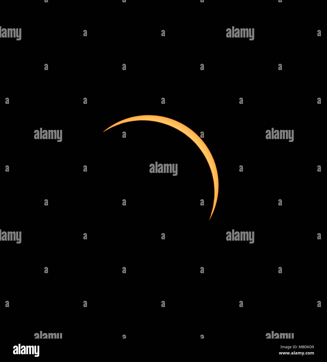 The partial eclipse phase after the total solar eclipse of August 21 ...