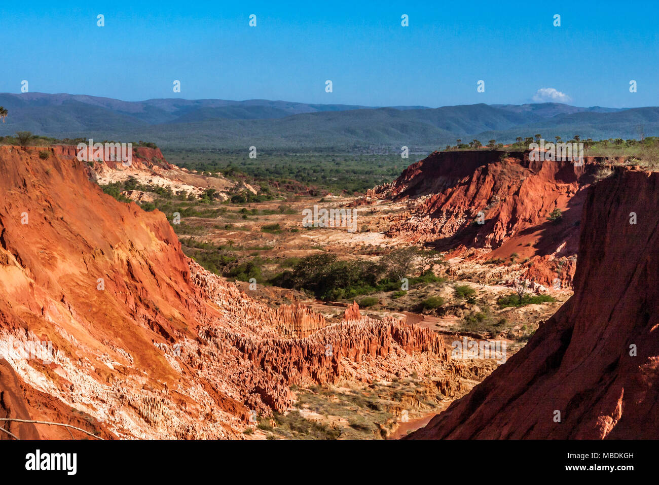 The canyon of red tsingy of Diego Suarez (Antsiranana), Madagascar ...
