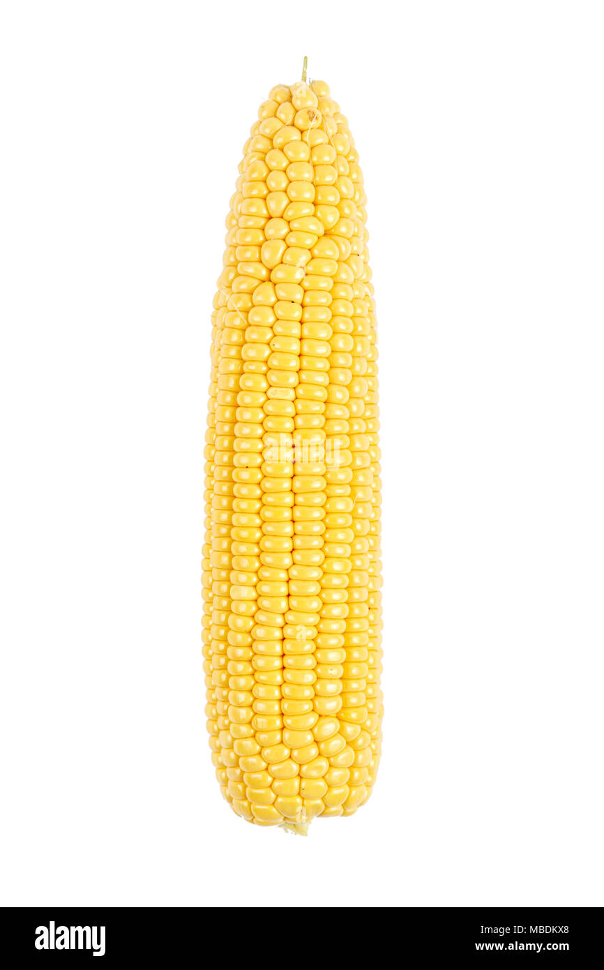 whole peeled corn isolated on white background Stock Photo - Alamy
