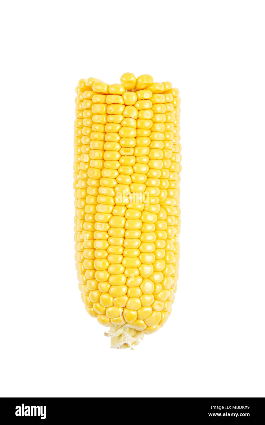 Half peeled corn isolated on white background Stock Photo - Alamy