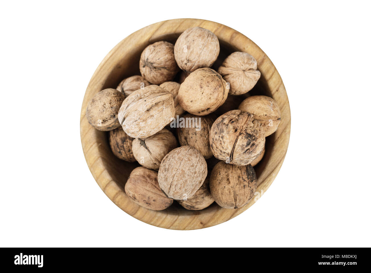 walnuts in shell in the dish isolated on white background Stock Photo ...