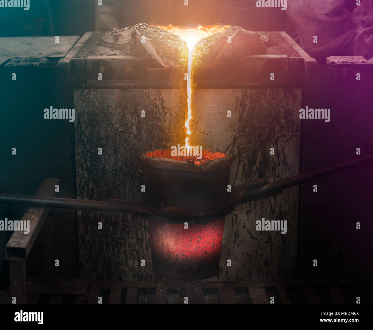 Metal melting, industrial casting Stock Photo - Alamy