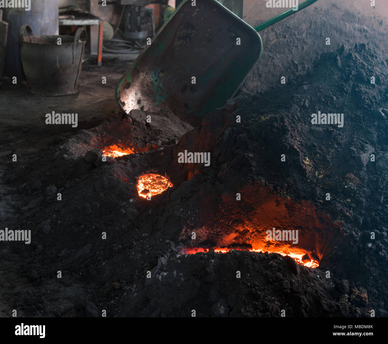 Metal melting, industrial casting Stock Photo - Alamy