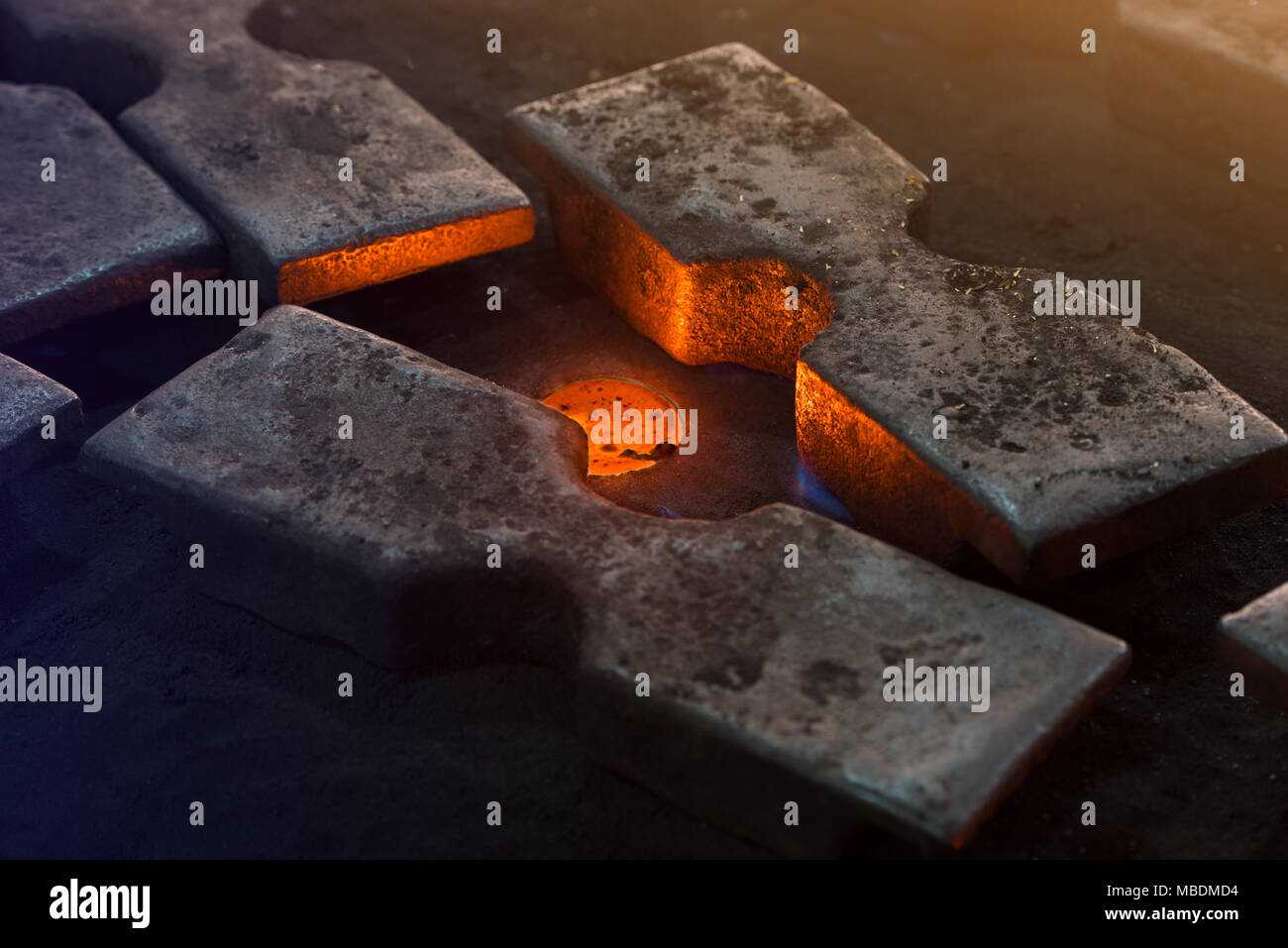 Metal melting, industrial casting Stock Photo - Alamy