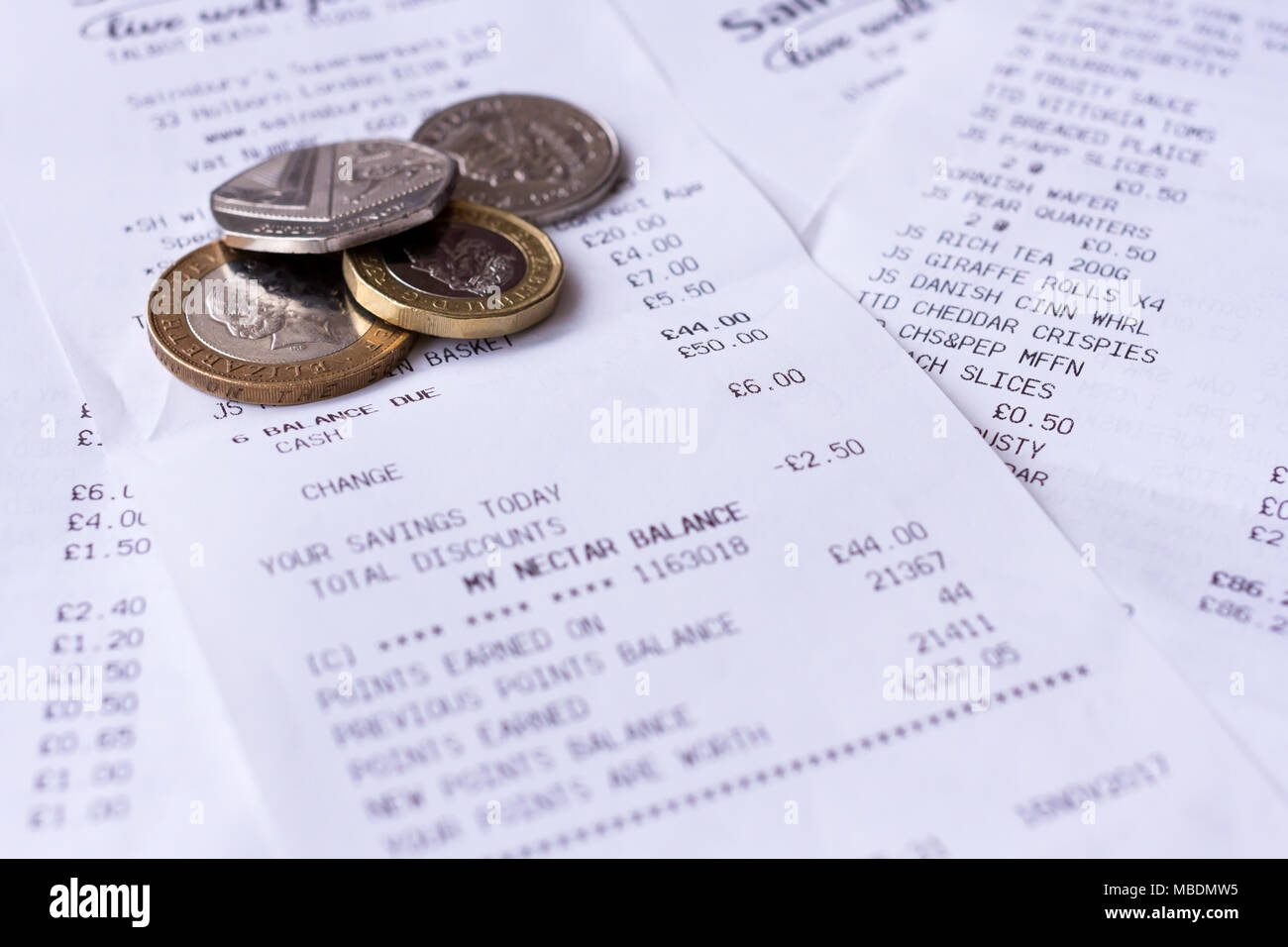 Shopping bill uk hi-res stock photography and images - Alamy