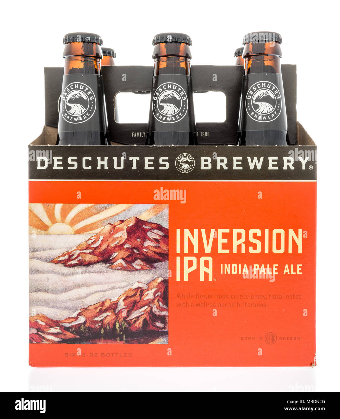 Winneconne, WI - 4 April 2018: A six pack of Inversion IPA beer from ...