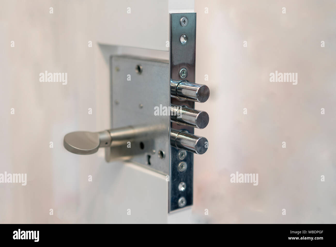 The design of the door lock Stock Photo - Alamy