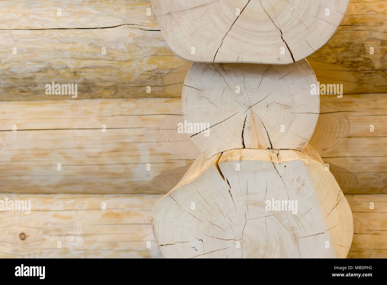 The angle of the new wooden house Stock Photo - Alamy