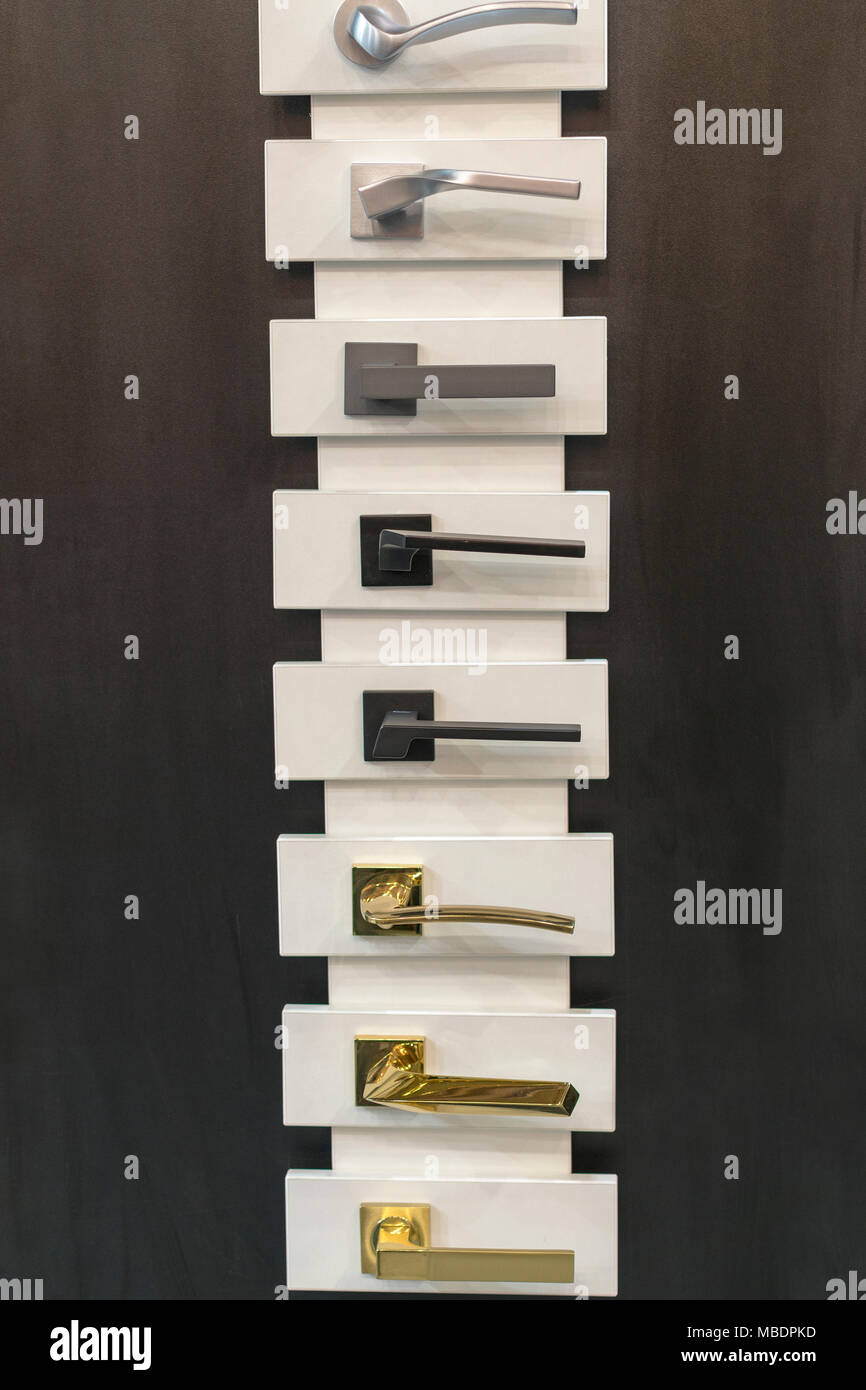 Set of different door handles Stock Photo - Alamy