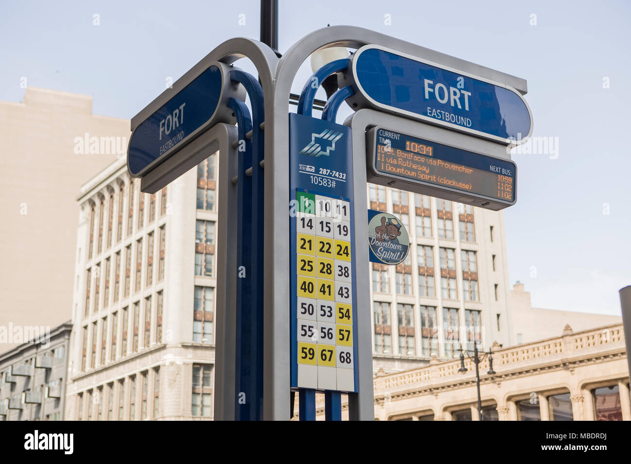 Winnipeg transit Fort bus station is seen in Winnipeg, Manitoba, Friday ...