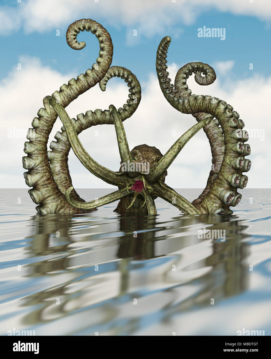 Giant Octopus,3d rendering Stock Photo - Alamy