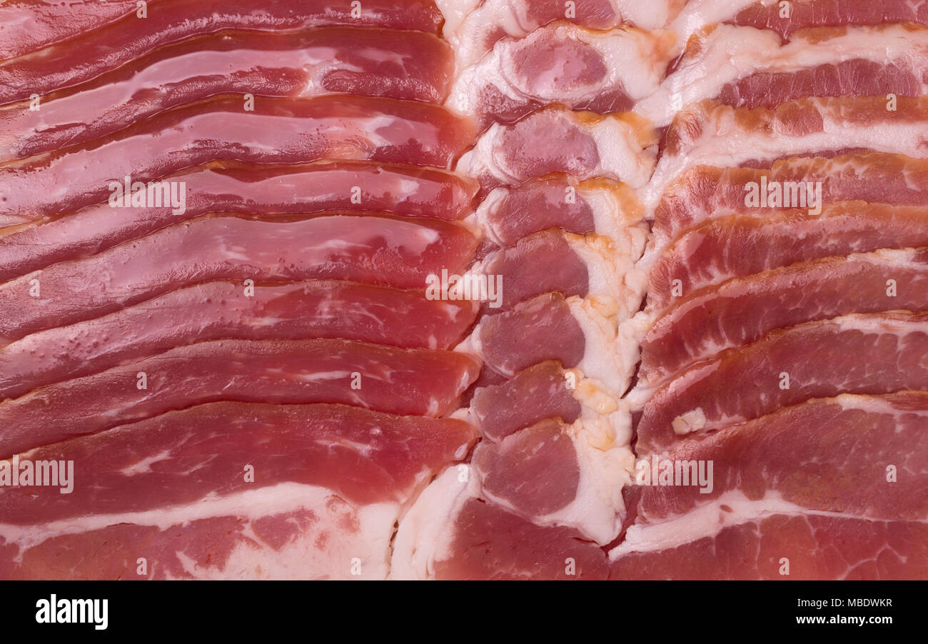 Bacon texture top view hi-res stock photography and images - Alamy