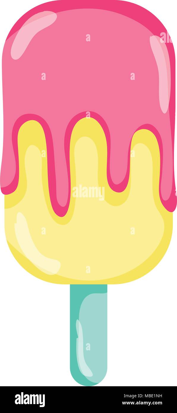 sweet ice lolly with cream dessert Stock Vector Image & Art - Alamy