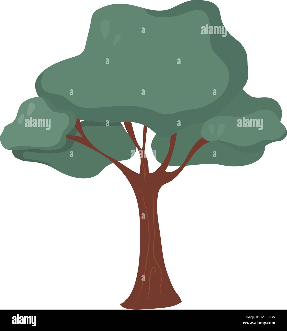 nature tree with leaves branches and stalk Stock Vector Image & Art - Alamy