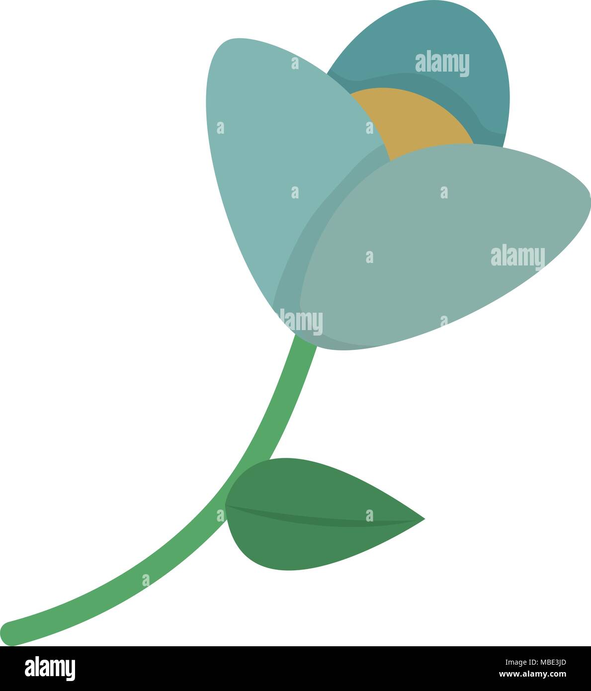 natural cute flower plan with leaves Stock Vector Image & Art - Alamy