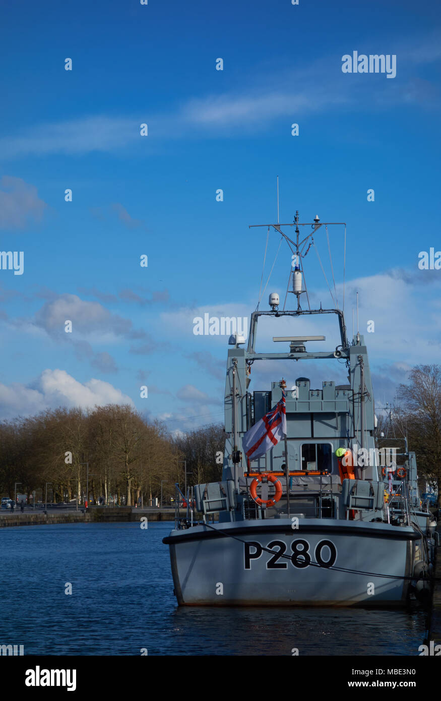 Royal Navy P2000 HMS Dasher P280 berthed in Caen Stock Photo - Alamy