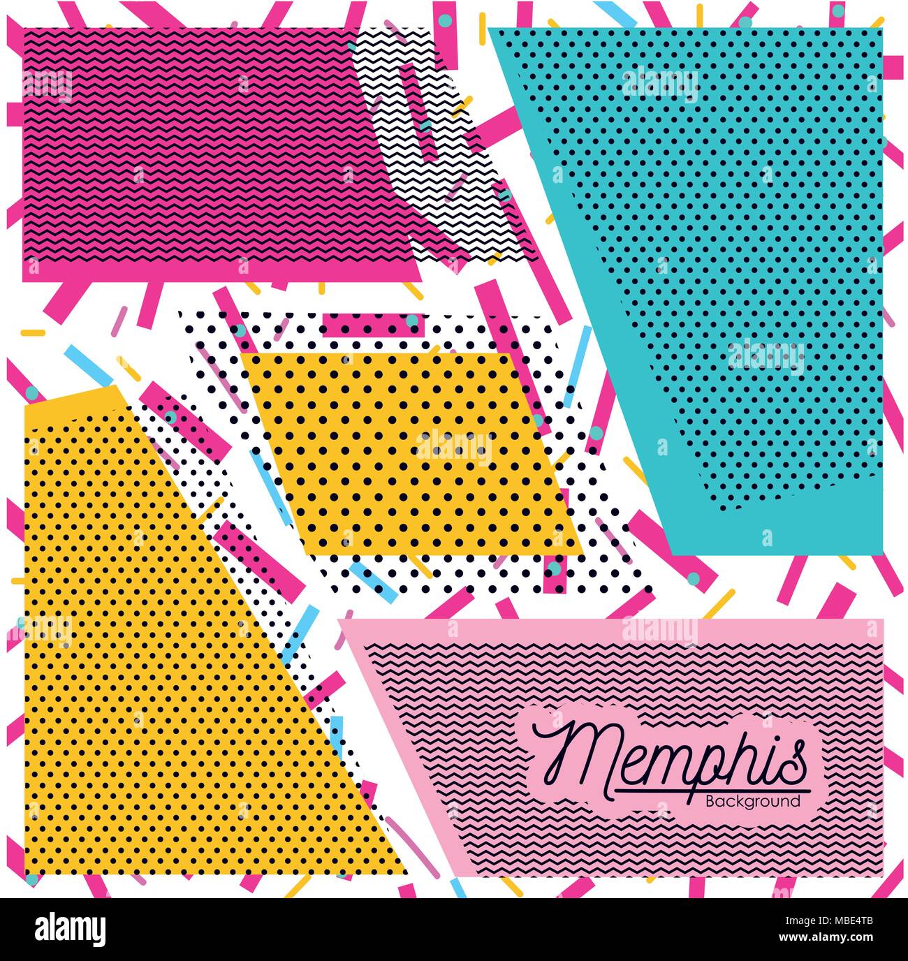 Memphis colorful background design Stock Vector Image & Art - Alamy