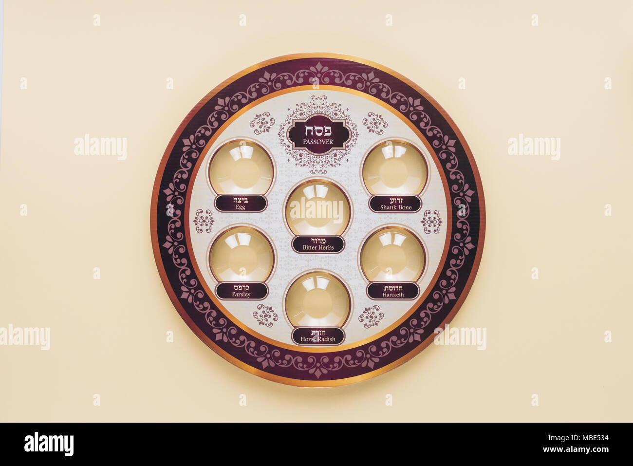 Seder plate hi-res stock photography and images - Alamy