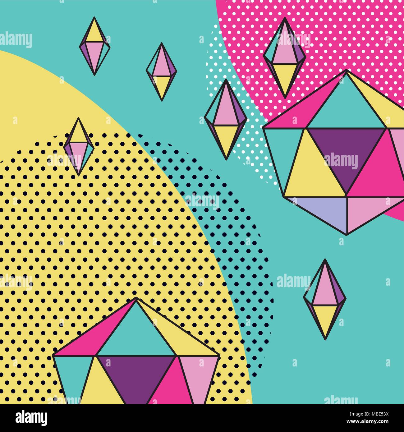 Memphis colorful background design Stock Vector Image & Art - Alamy