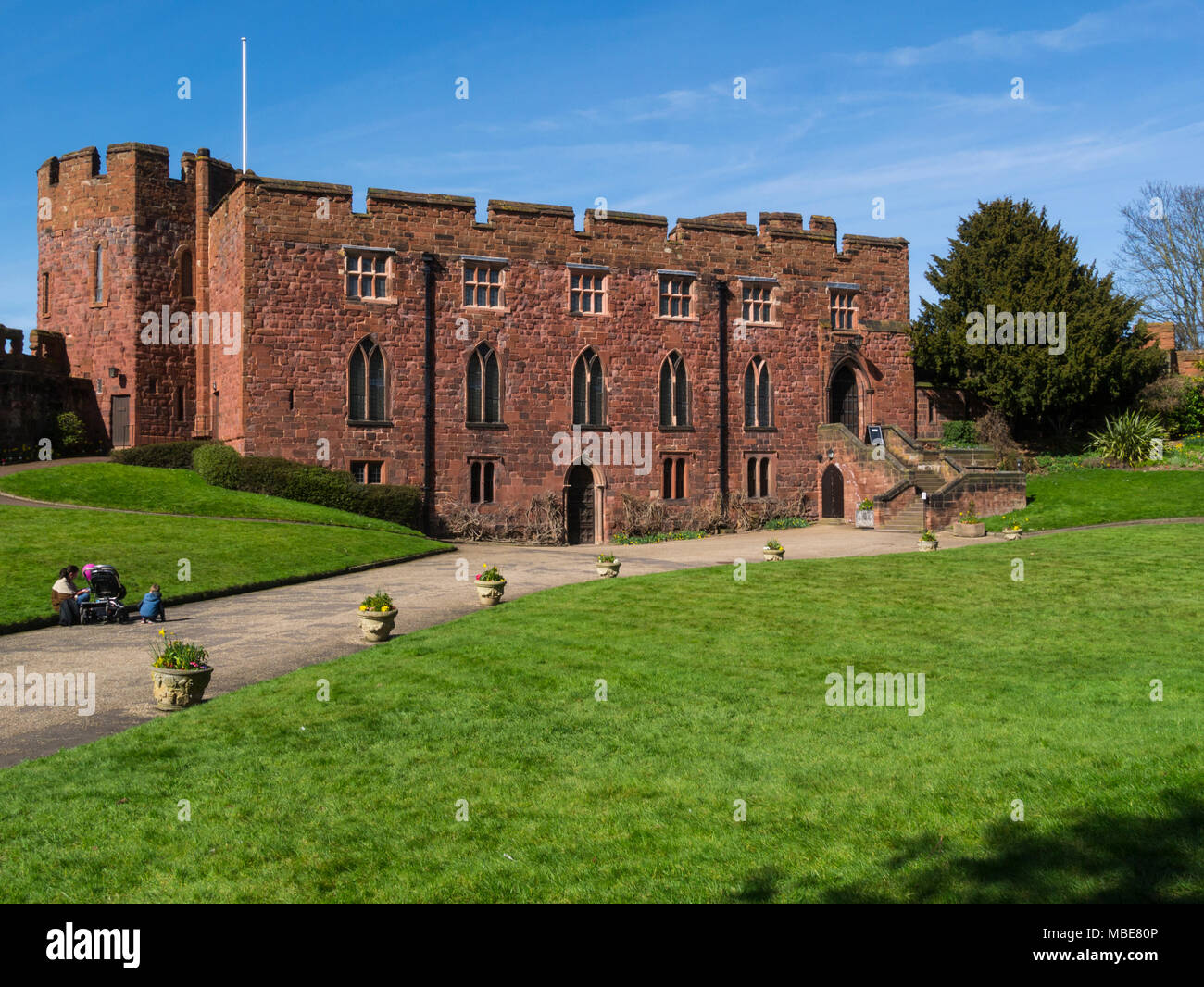 Red sandstone shrewsbury castle hi-res stock photography and images - Alamy