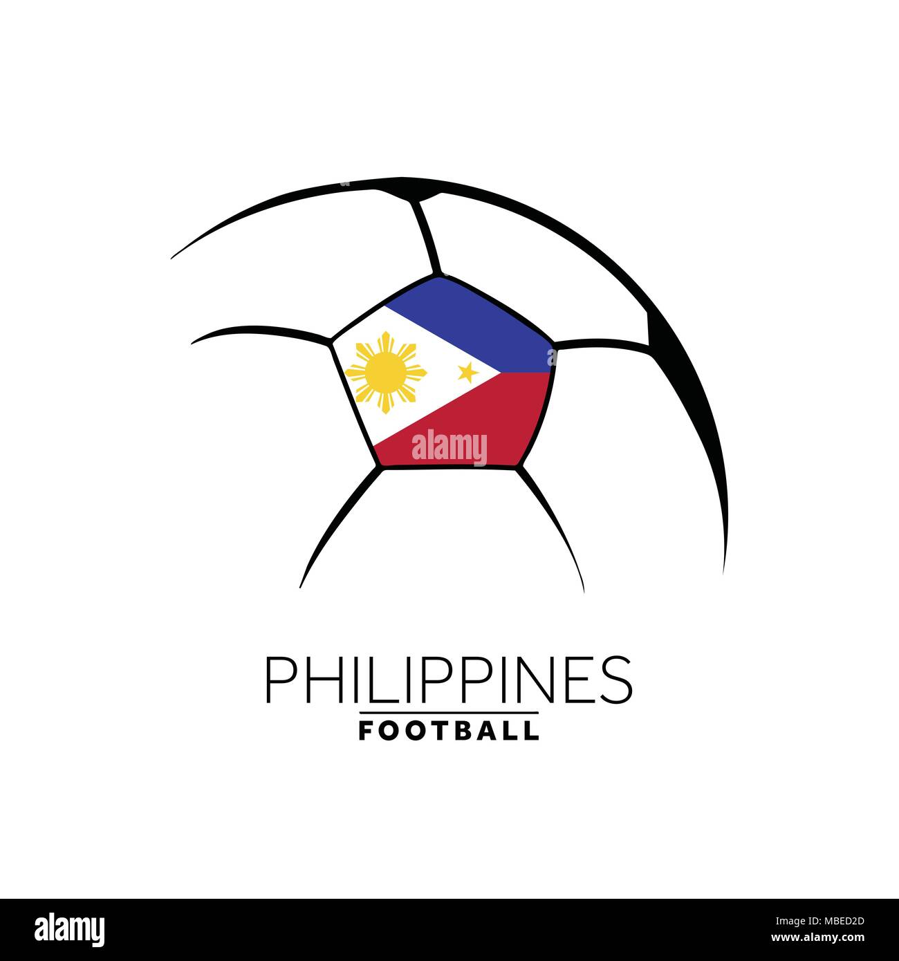 Philippines flag soccer ball background hi-res stock photography and ...