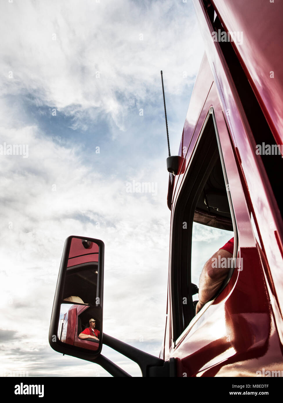 Truck driver point of view side mirror hi-res stock photography and ...