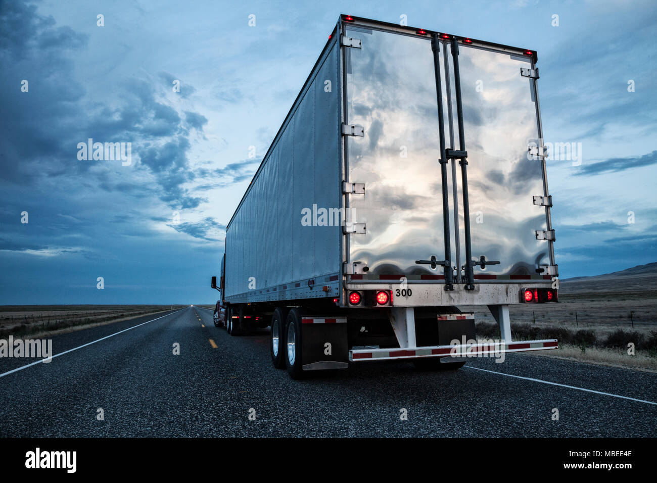 Semi Truck Back View