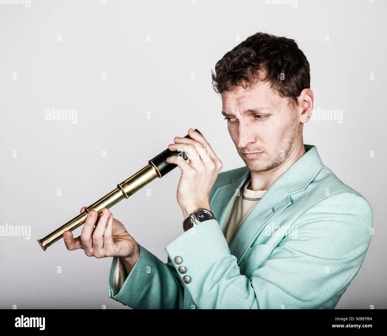 Studio portrait of a caucasian man actor Stock Photo - Alamy