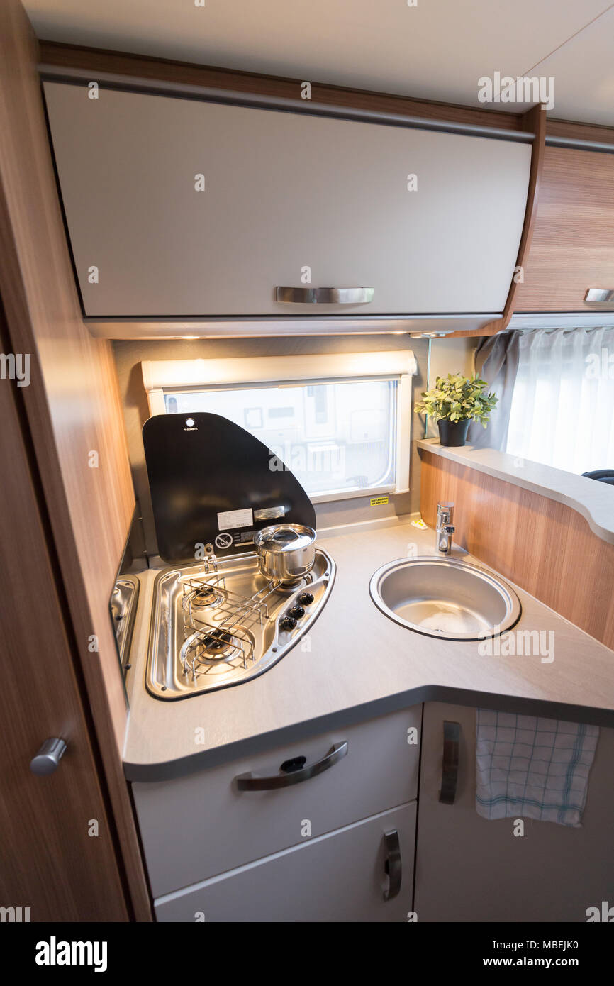Inside view of an modern RV Stock Photo - Alamy