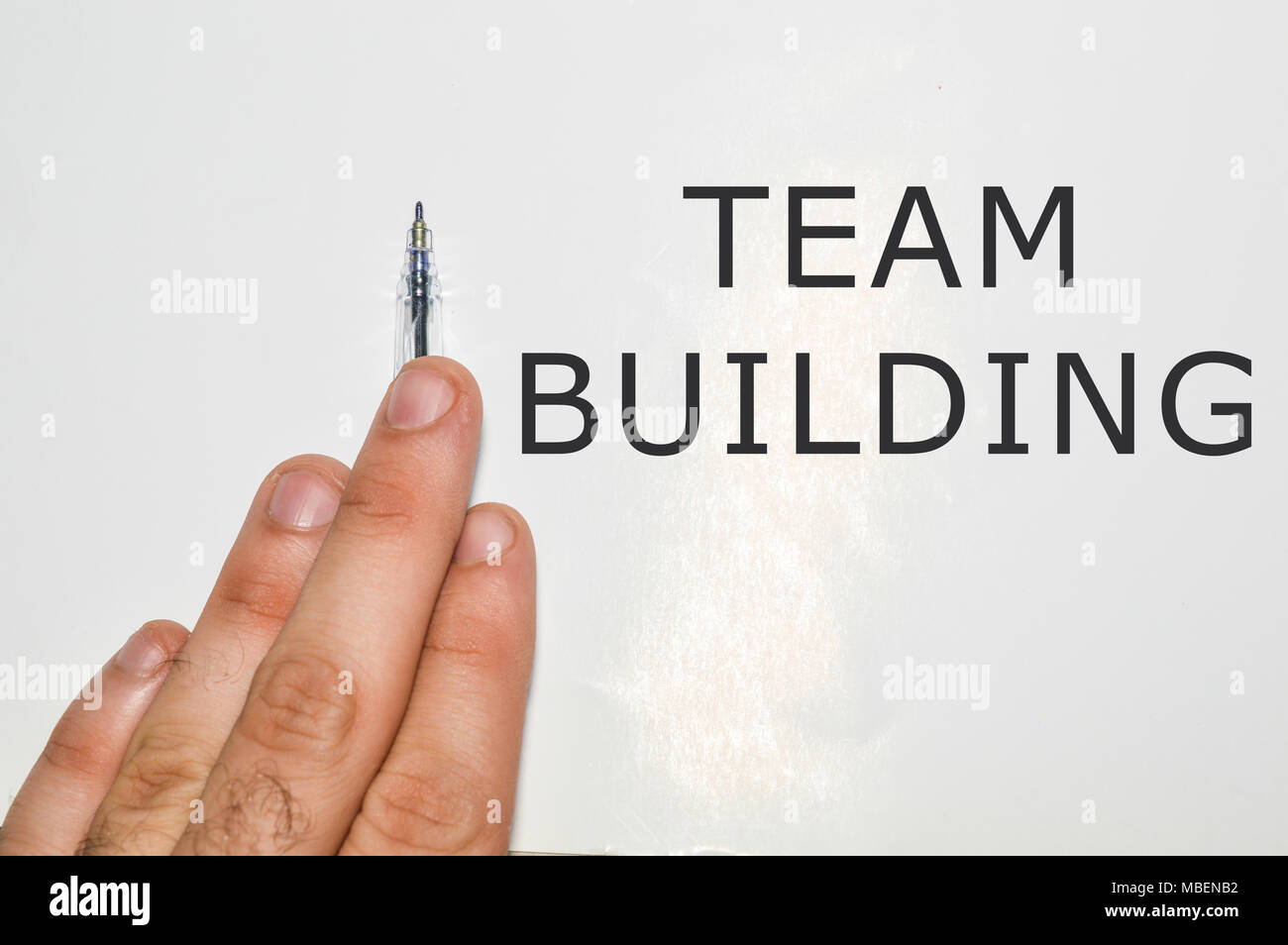 team building written on white paper Stock Photo - Alamy