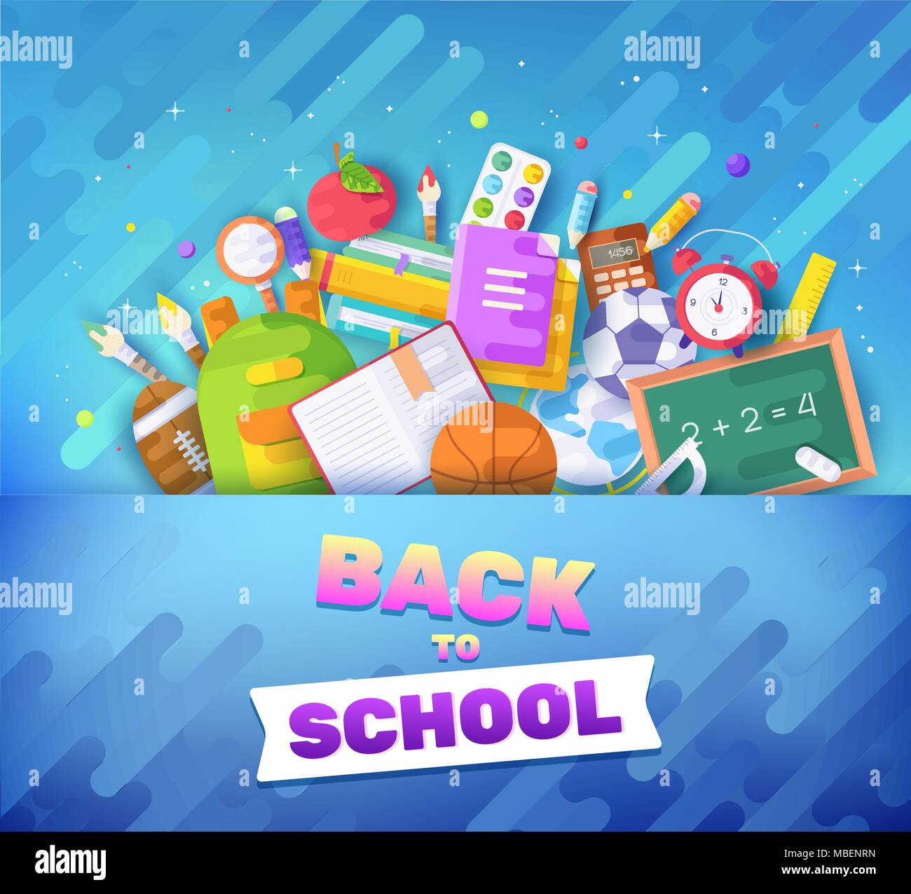 Back to school information cards set. Student template of flyear ...