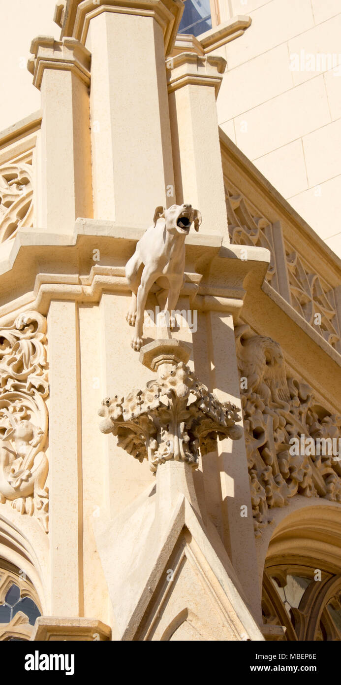 Detail of rain gargoyle at castle Lednice Stock Photo - Alamy