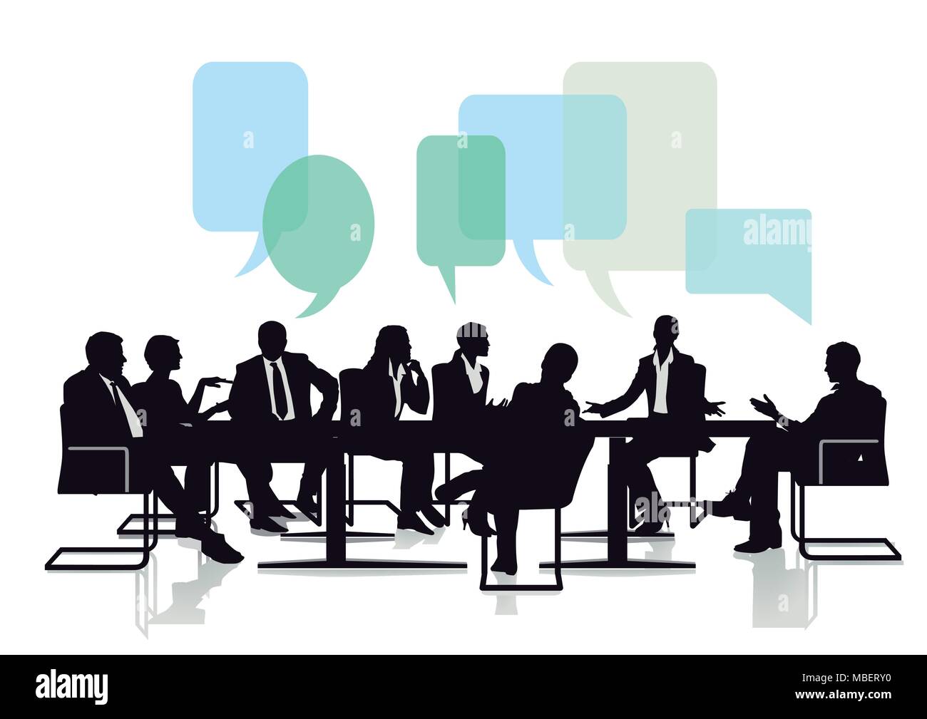 Meeting and communicating from a group Stock Vector Image & Art - Alamy