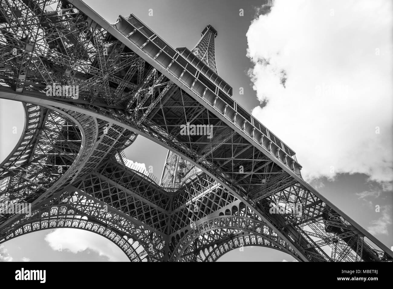 The Eiffel Tower, view from below, Paris France Stock Photo - Alamy