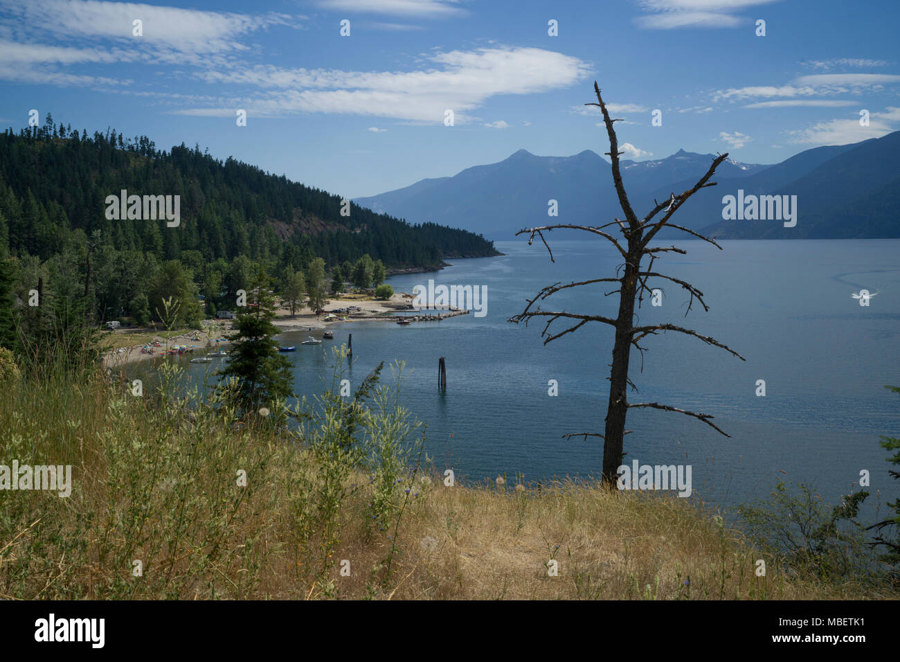 Scenic view of lake, Duck Lake, Sirdar, British Columbia, Canada Stock ...