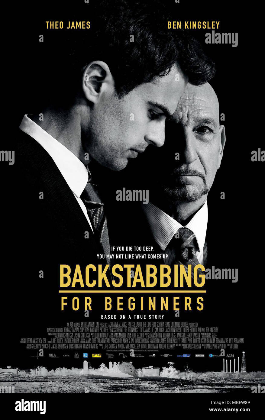 BACKSTABBING FOR BEGINNERS, (aka DOBBELTSPIL), US poster, from left ...
