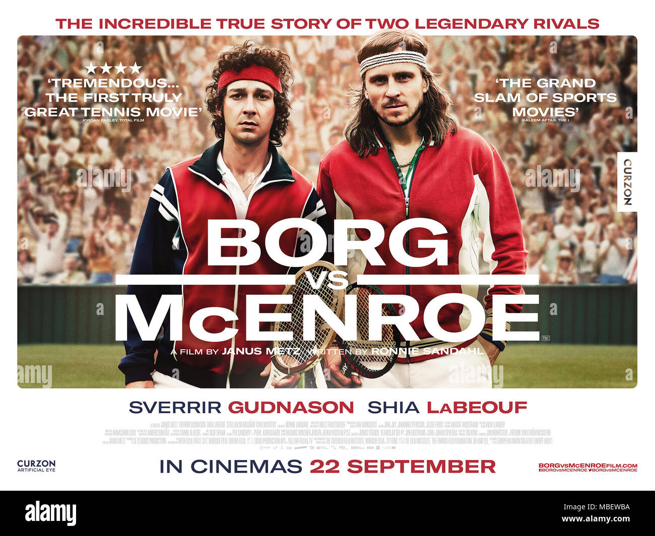 BORG VS MCENROE, (aka BORG MCENROE), British poster, from left: Shia ...