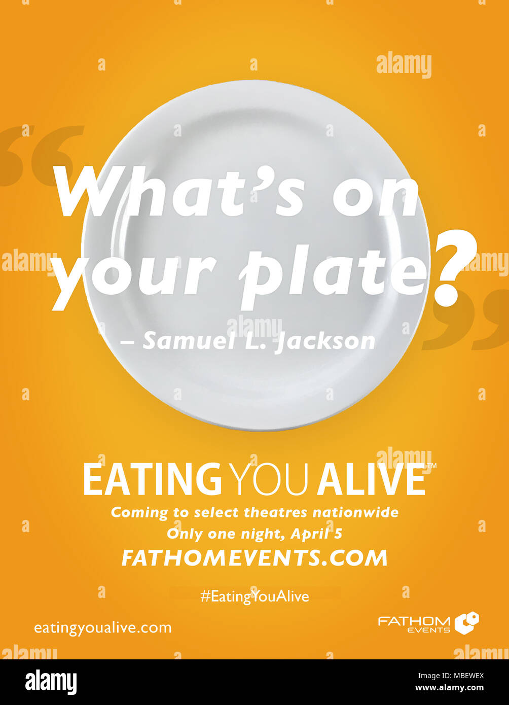 EATING YOU ALIVE, US poster, 2018. © Fathom Events/courtesy Everett ...