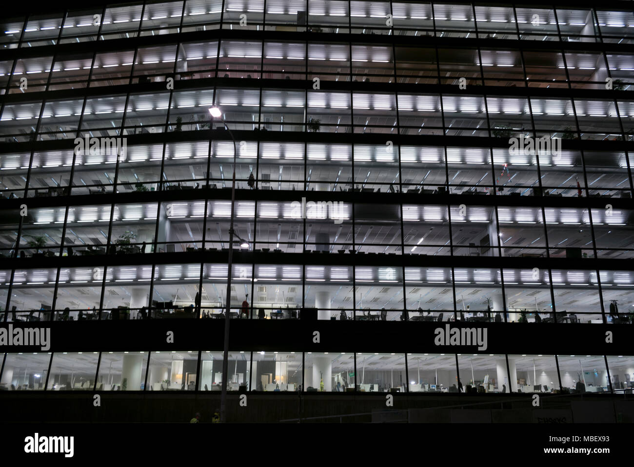 Facade of modern office building, Stadsgarden, Stockholm, Sweden Stock ...