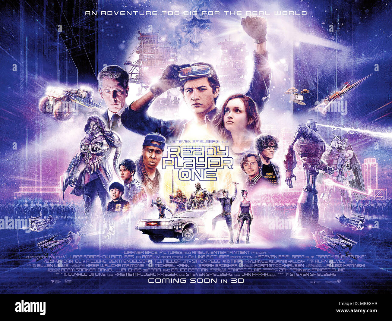 READY PLAYER ONE, British poster, Ben Mendelsohn (top left), clockwise ...