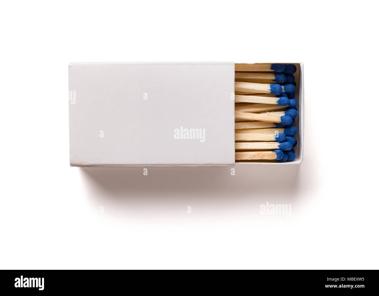 top view opened matchbox on white with clipping path Stock Photo - Alamy