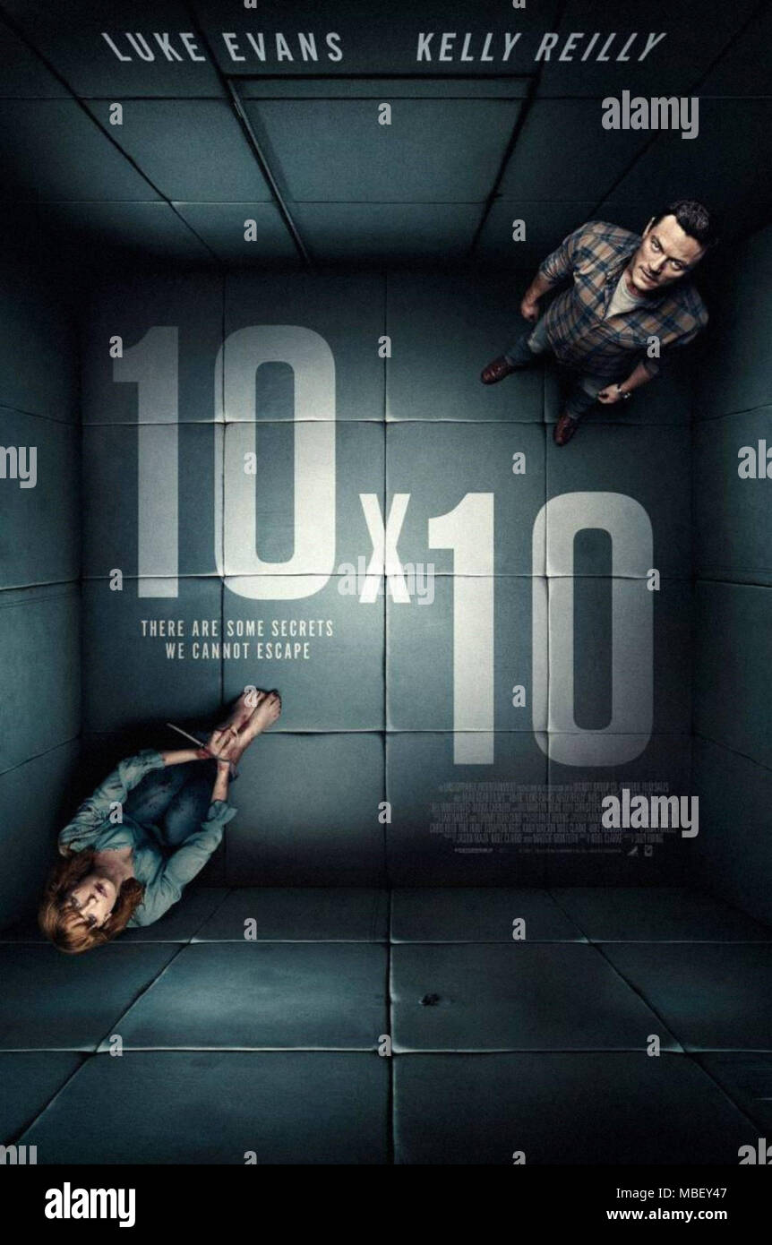 10X10, poster, from lower left, Kelly Reilly, Luke Evans, 2018 ...