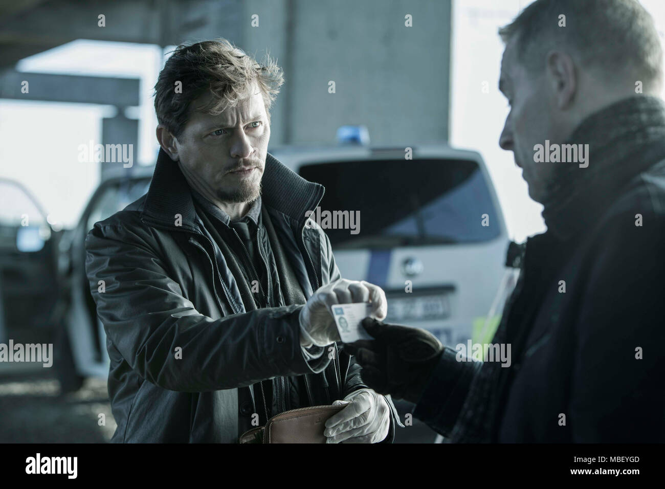 THE BRIDGE, (aka BRON/BROEN), from left: Thure Lindhardt, Mikael ...