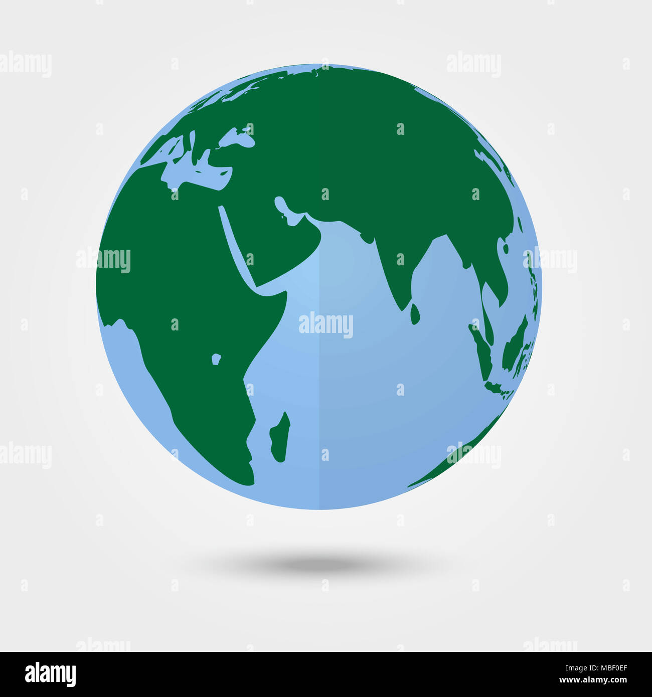 Flat planet Earth icon. Flat design vector illustration Stock Photo - Alamy