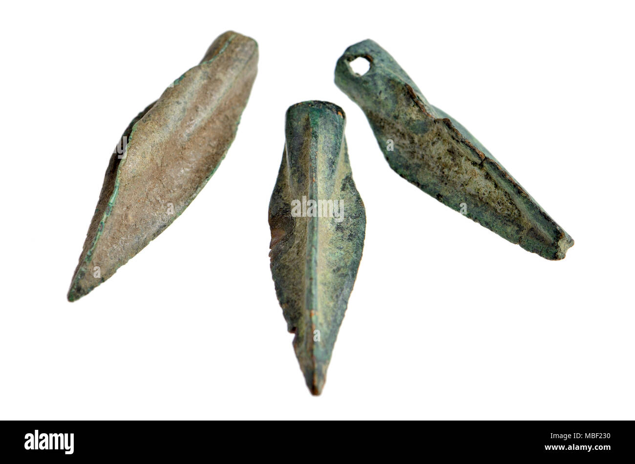 Roman bronze tri-lobe arrowheads Stock Photo - Alamy